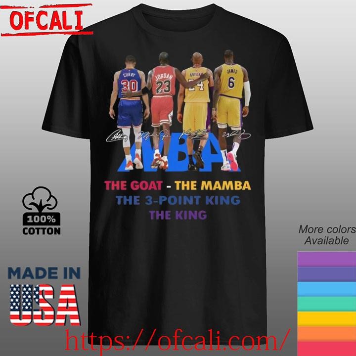 Official curry And Jordan And Bryant And James The Goat The Mamba The 3 ...