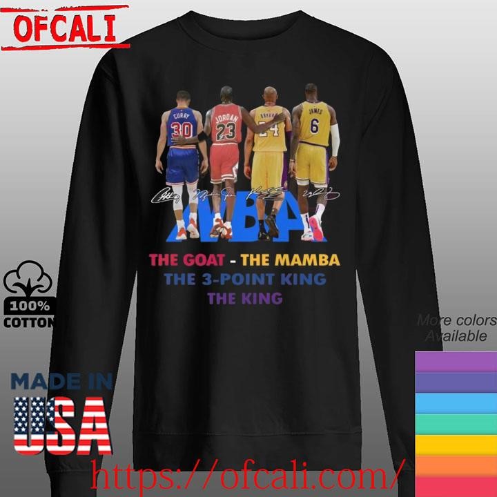 Official curry And Jordan And Bryant And James The Goat The Mamba The 3 ...