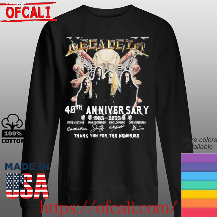 Megadeth 40th Anniversary 1983 – 2023 Signature Thank You For The ...