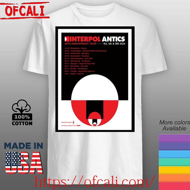 Original Interpol Antics 20th Anniversary Tour EU UK & IRE 2024 Music ...