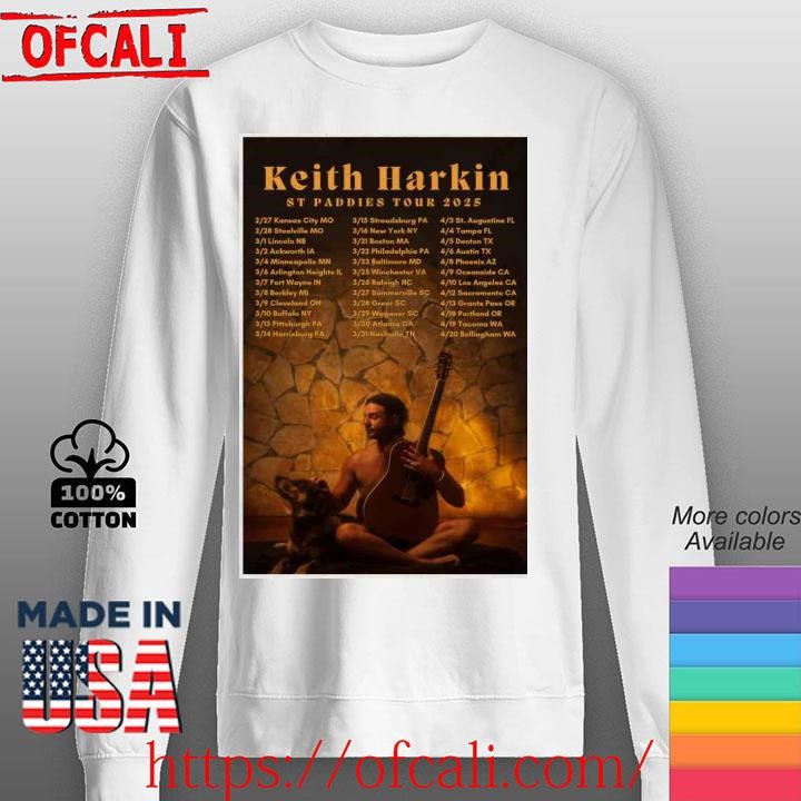 Official Keith Harkin St.Paddies Tour 2025 Poster Shirt, hoodie ...