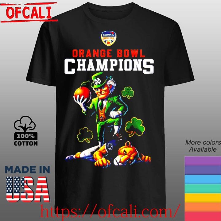 Official Orange Bowl Champions 2025 Notre Dame Football Premium T-Shirt ...