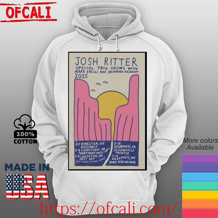 Official Josh Ritter Special Trio Shows 2025 Poster T-Shirts, hoodie ...