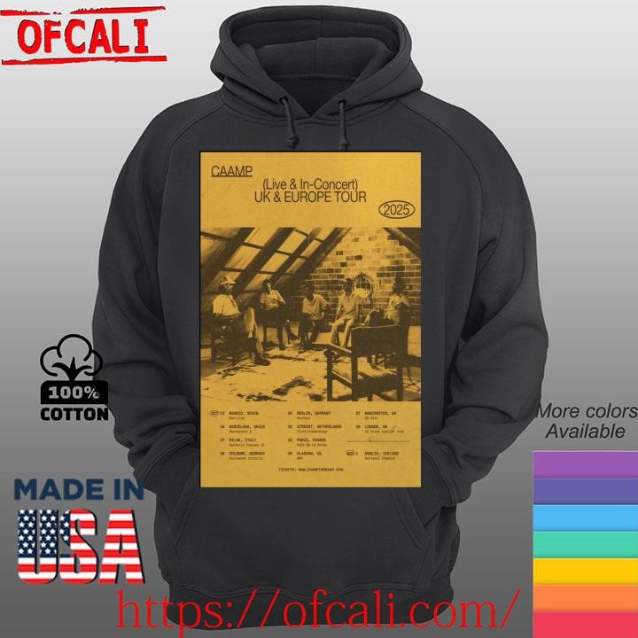 Official Caamp Band UK + Europe Tour 2025 Poster Shirt, hoodie ...