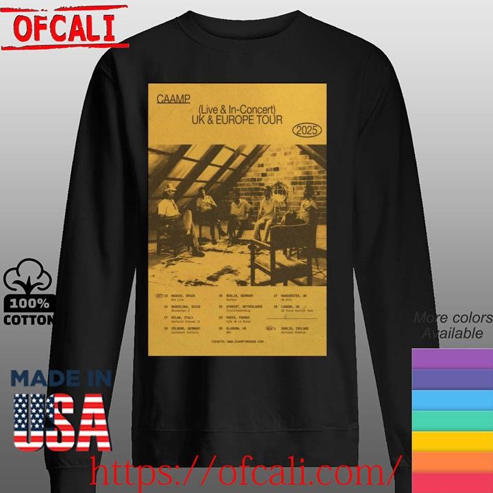 Official Caamp Band UK + Europe Tour 2025 Poster Shirt, hoodie ...