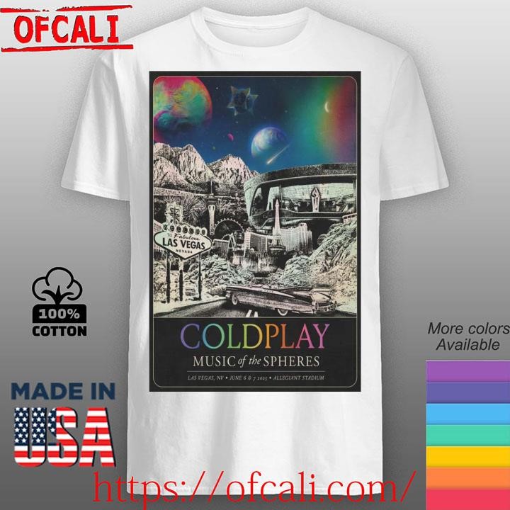 Official Coldplay Allegiant Stadium 2025 Poster Shirt, hoodie ...